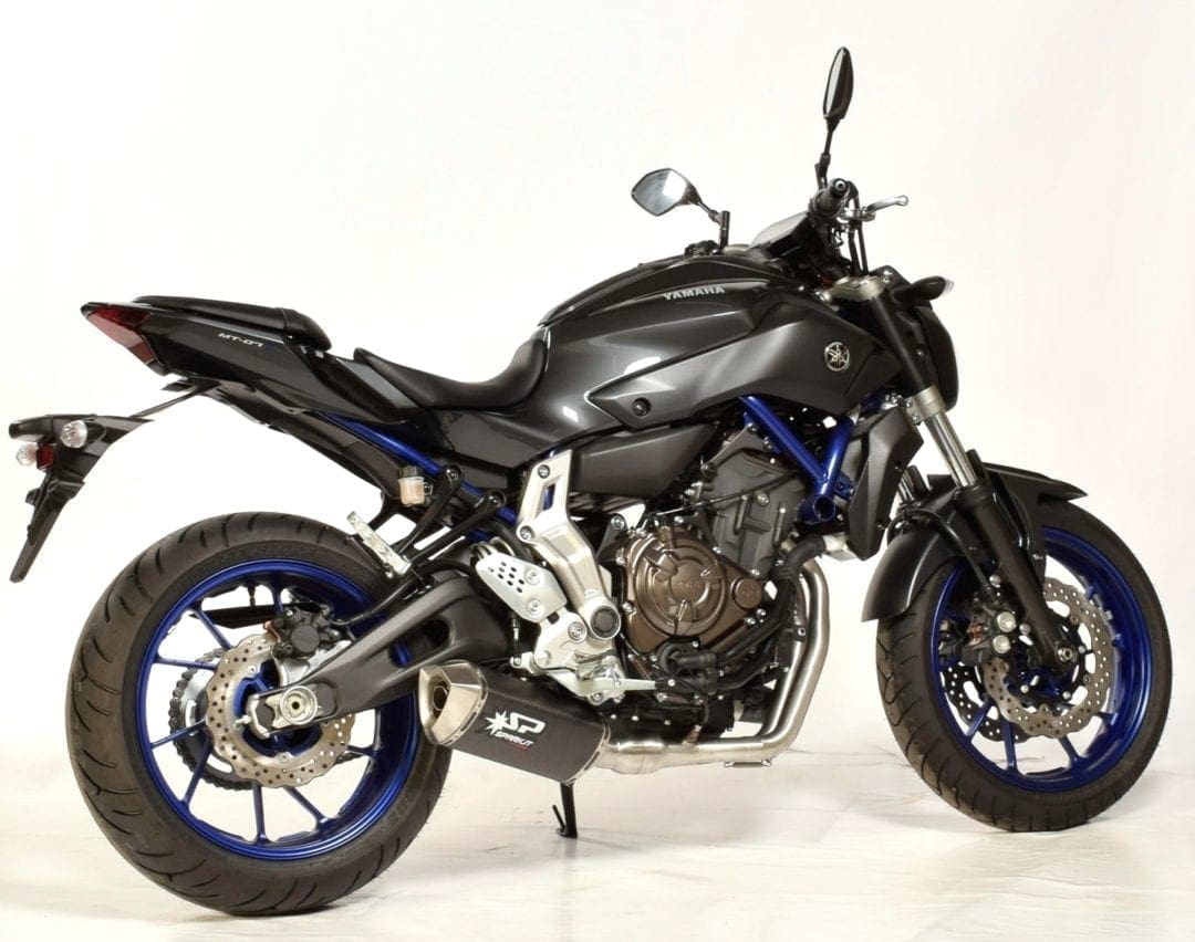 Spark Exhaust Yamaha MT07 FULL SYSTEM HIGH mounting: silencer ...